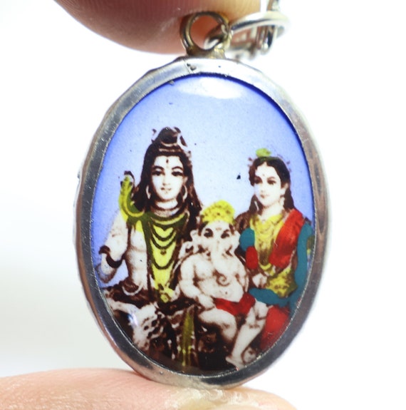 Lord Shiva Family Amulet Pendant: Hindu God, Wealth &… - Gem