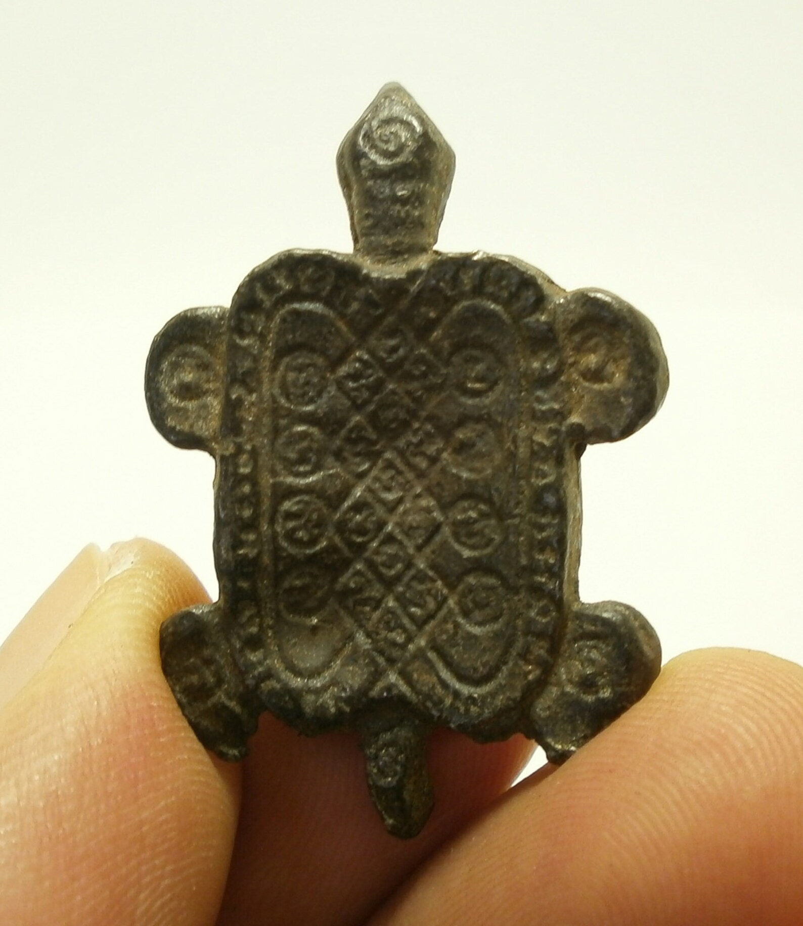 Magic Turtle LP Liew Thai Mini Metal Lew Amulet Miracle Yant - Etsy