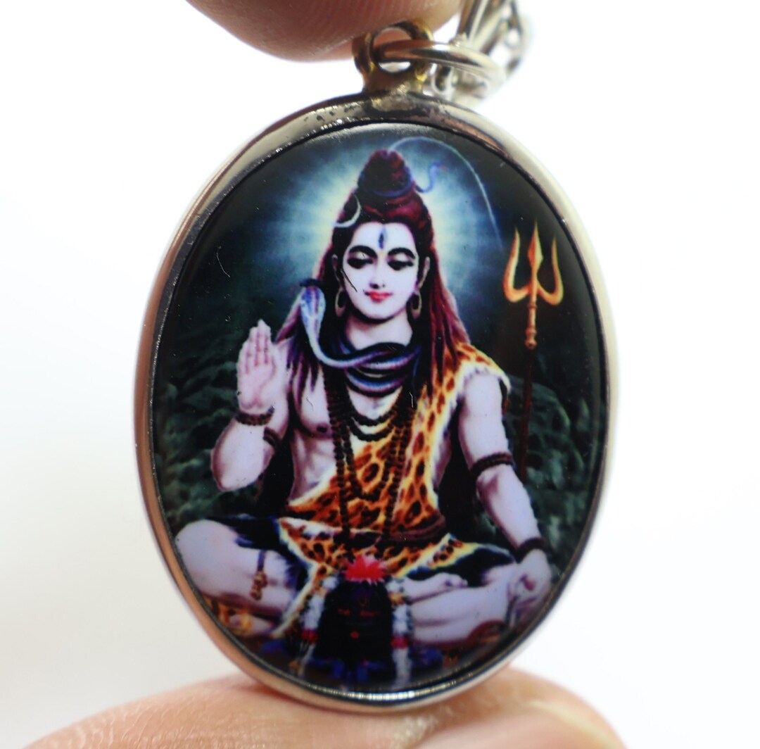 Lord Shiva Big Pendant: Hindu God Amulet Om Necklace, Strong Protection ...