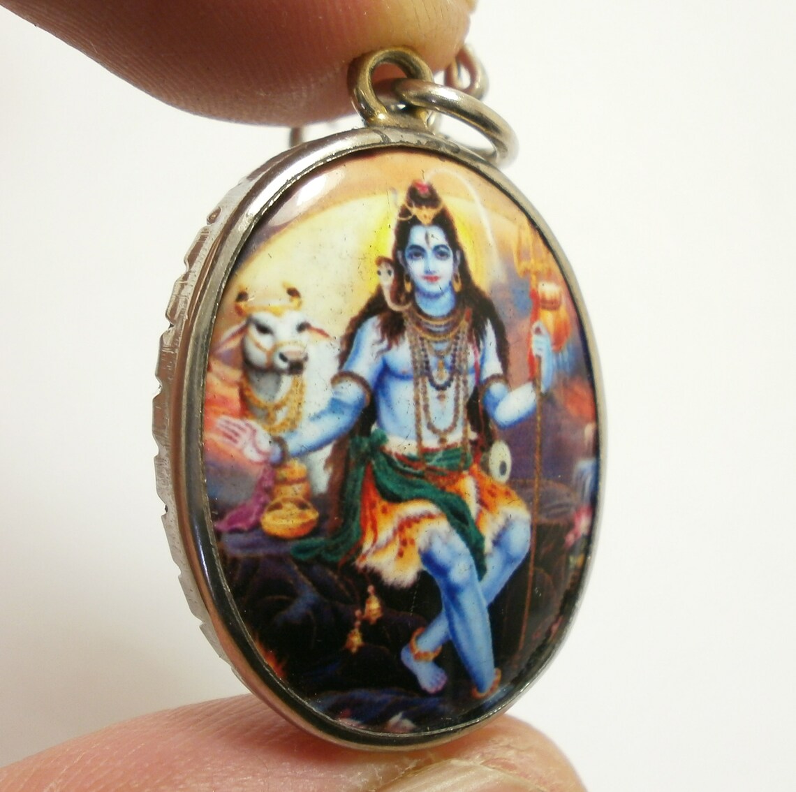 Lord Shiva Mahadev Om Pendant Bless 1980s Necklace Mahadeva - Etsy