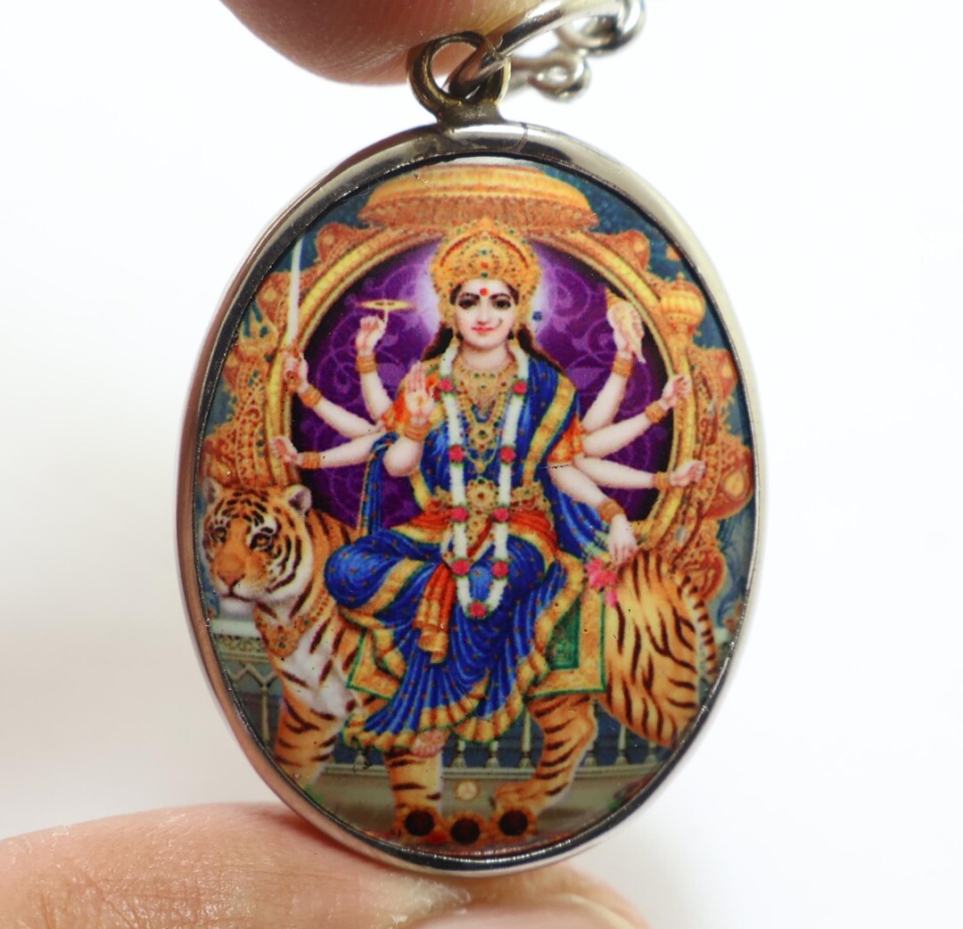 Maa Durga Big Pendant Uma Devi Parvati Hindu Goddess Real Blessed ...