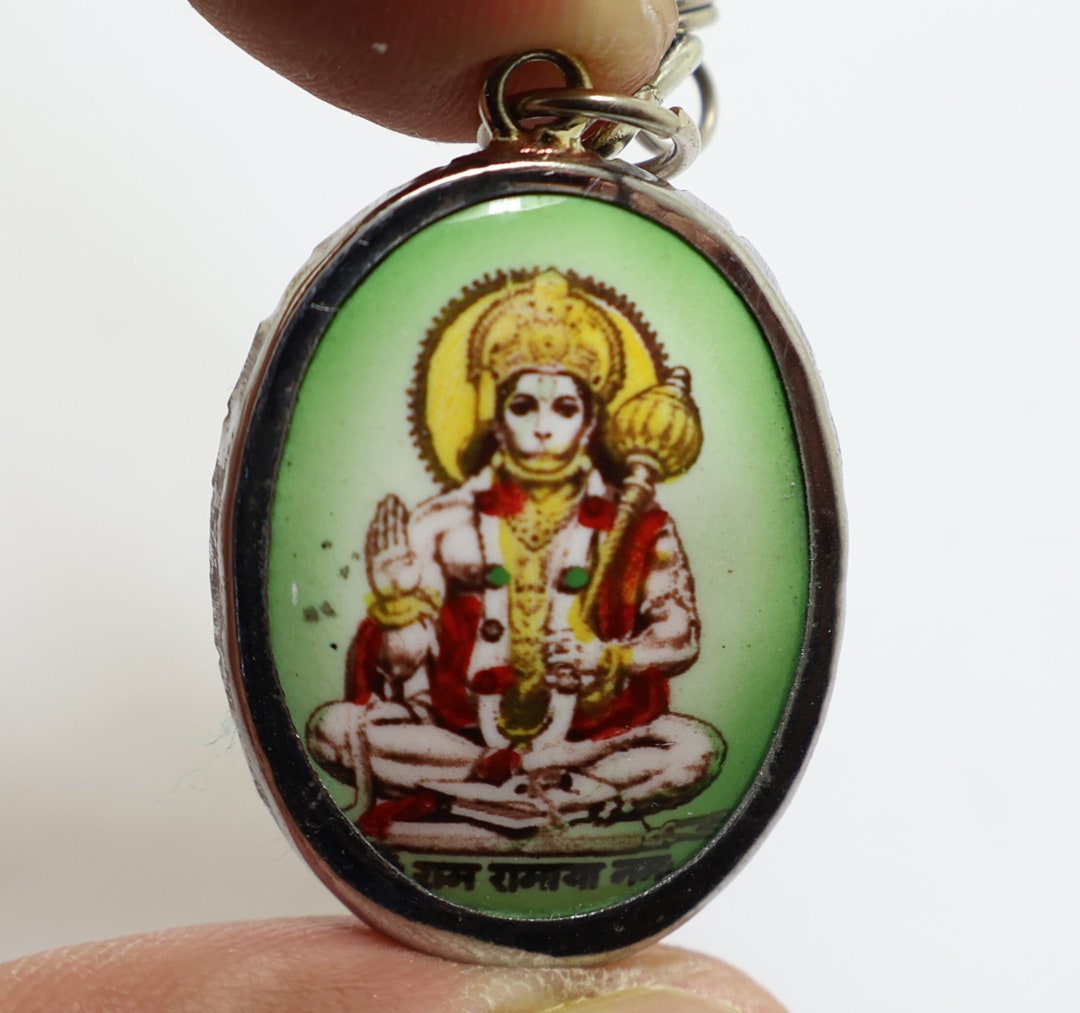 Lord Hanuman Pendant: Hindu Monkey King Amulet, Good Luck Charm - Etsy