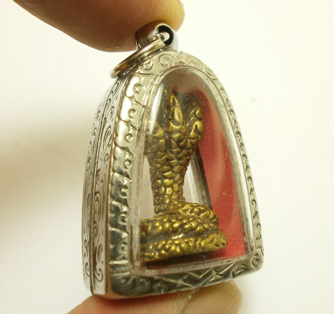3 Heads Naga Phaya Nak Big Magic Snake Pendant Locket Buddhism - Etsy