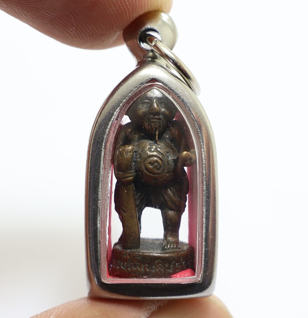 Poo Chuchok Real Amulet 2 Ajarn Dang Wat Pomraman Temple Pendant Buddha ...