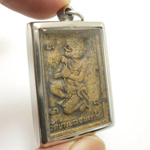 Phra LP Pern Riding on Tiger With Hanuman Bucha (3) of Wat Bangphra ...