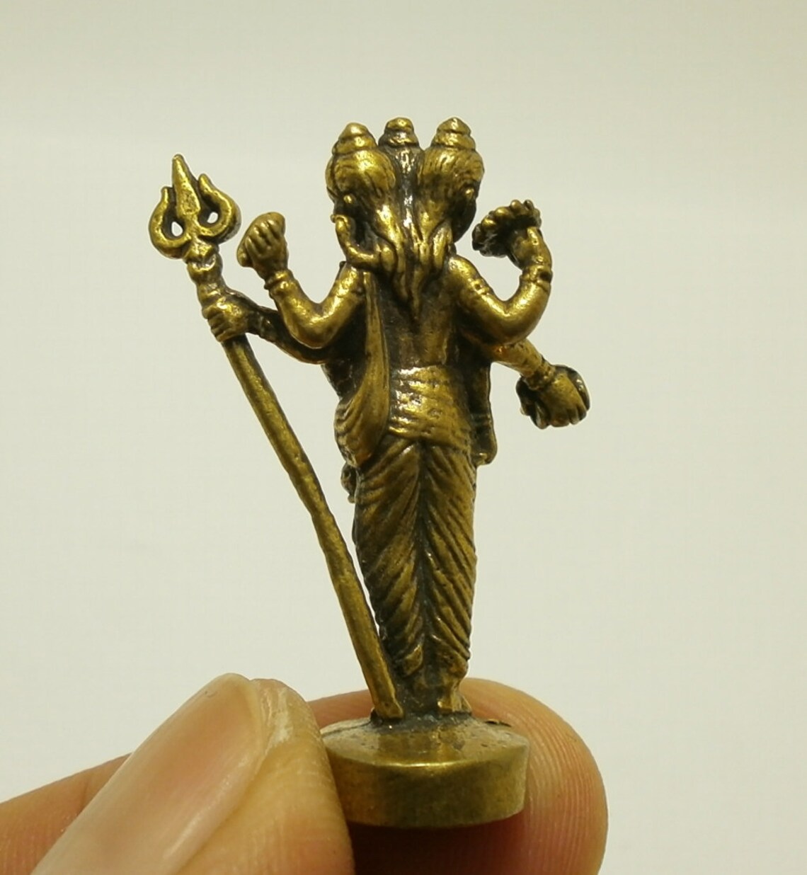 Hindu Mini Gods Amulet Phra Trimurti 3 Supreme Miniature Shiva | Etsy