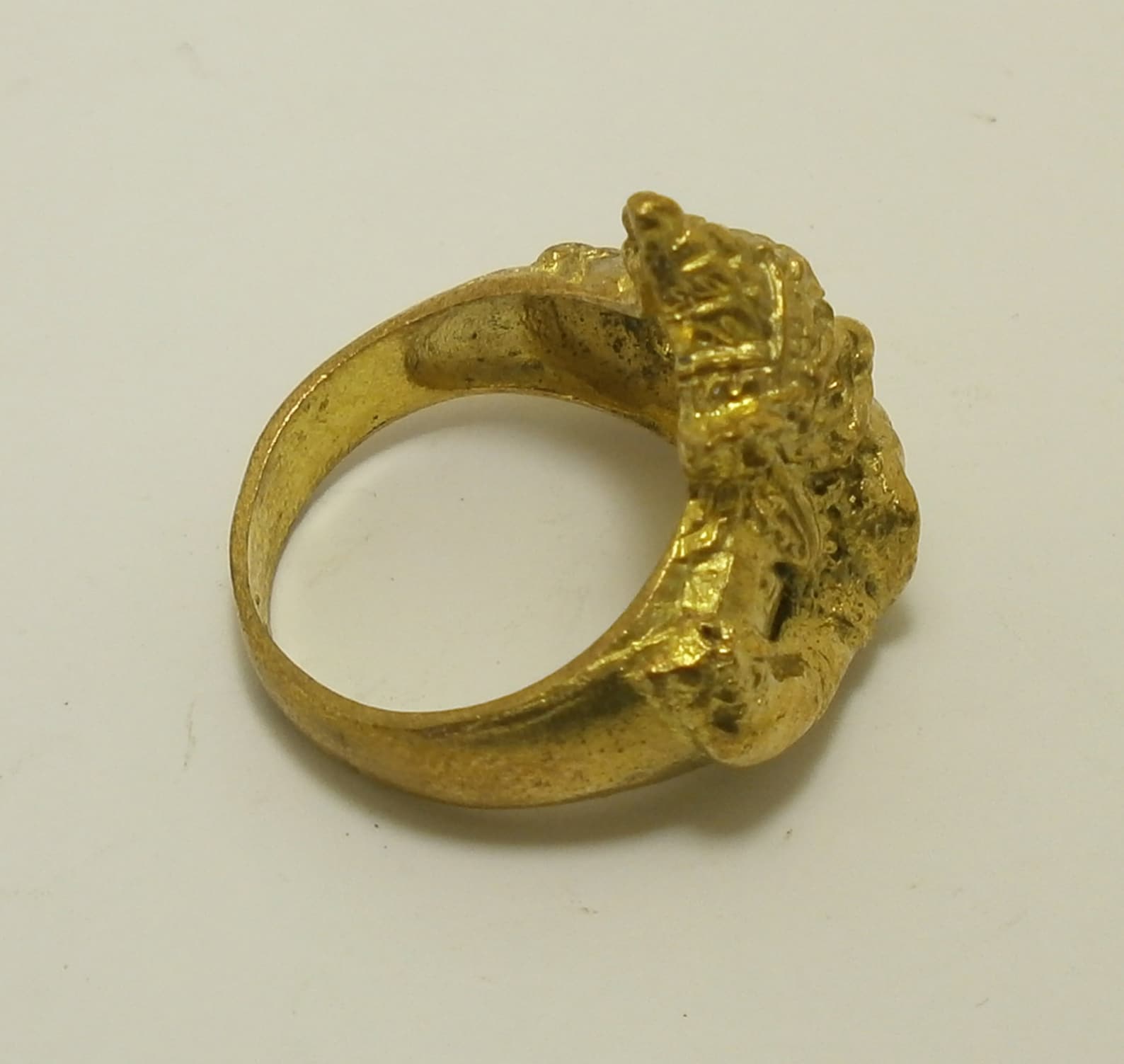 Rahu Om Jun Brass Men Ring Moon Eater Eclipse Hindu Amulet - Etsy