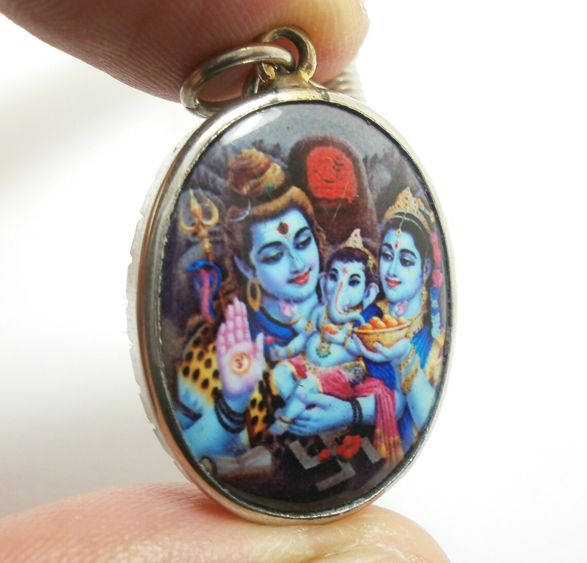 Lord Shiva Maa Uma Parvati and Ganesha Ganesh Family pendant | Etsy