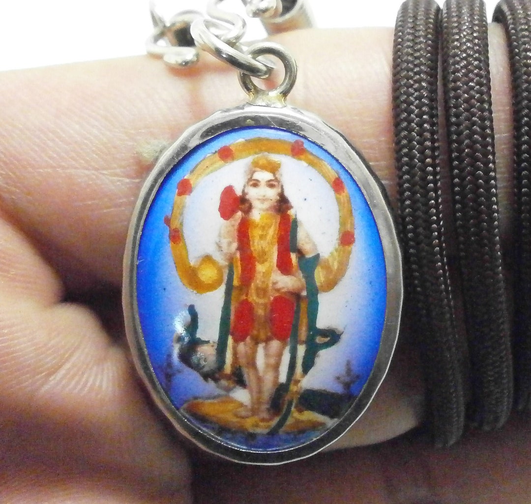 Lord Murugan Amulet Pendant: Hindu God of War Locket Necklace - Etsy