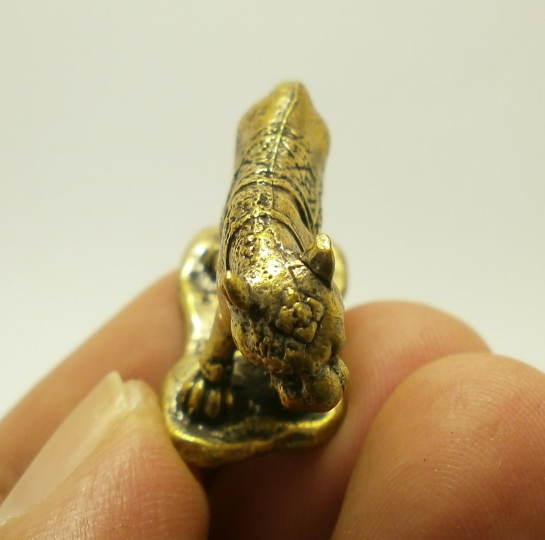 Magic Yantra Tiger Thai Mini Brass Talisman Real Amulet Life - Etsy
