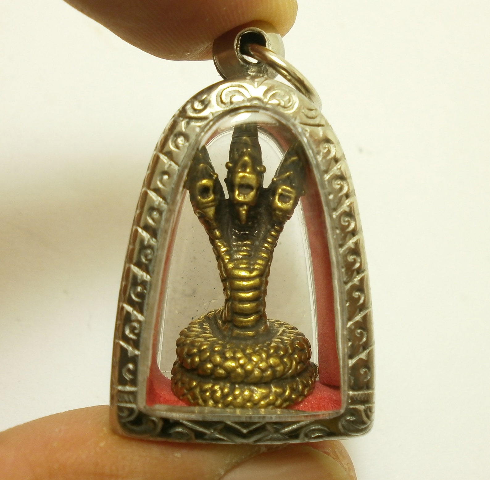 3 Heads Naga Phaya Nak Big Magic Snake Pendant Locket Buddhism - Etsy