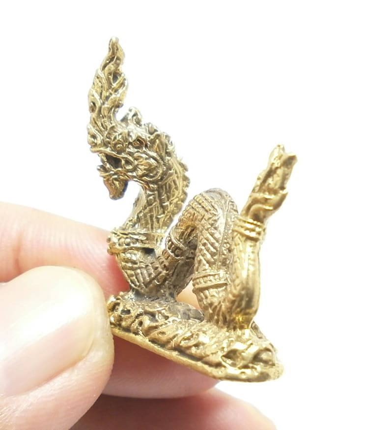 Naga Nak Snake Mini Amulet Thai Talisman Blessing for Strong - Etsy