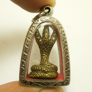 3 Heads Naga Phaya Nak Big Magic Snake Pendant Locket Buddhism Amulet ...