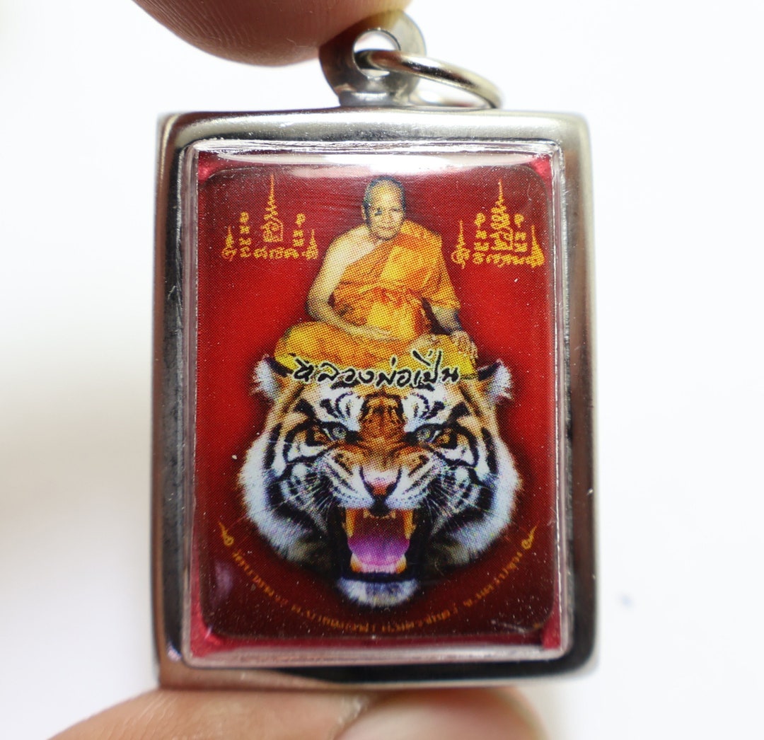 LP Pern Tiger Yant Takrut Amulet: Wat Bang Phra, Life Protection - Etsy