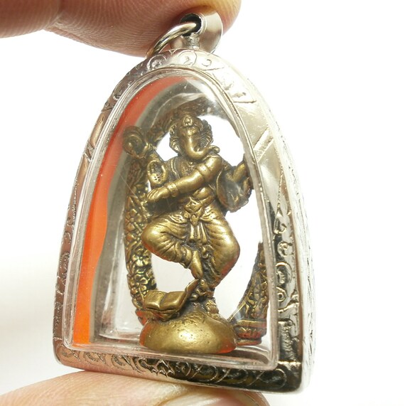 Lord Ganesha Amulet: Thai Hindu God of Success Pendan… - Gem