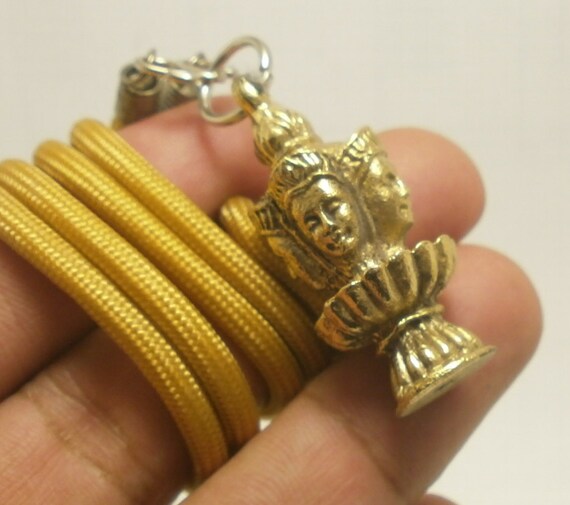 Lord Brahma Brass Amulet Necklace: Hindu God of Creat… - Gem