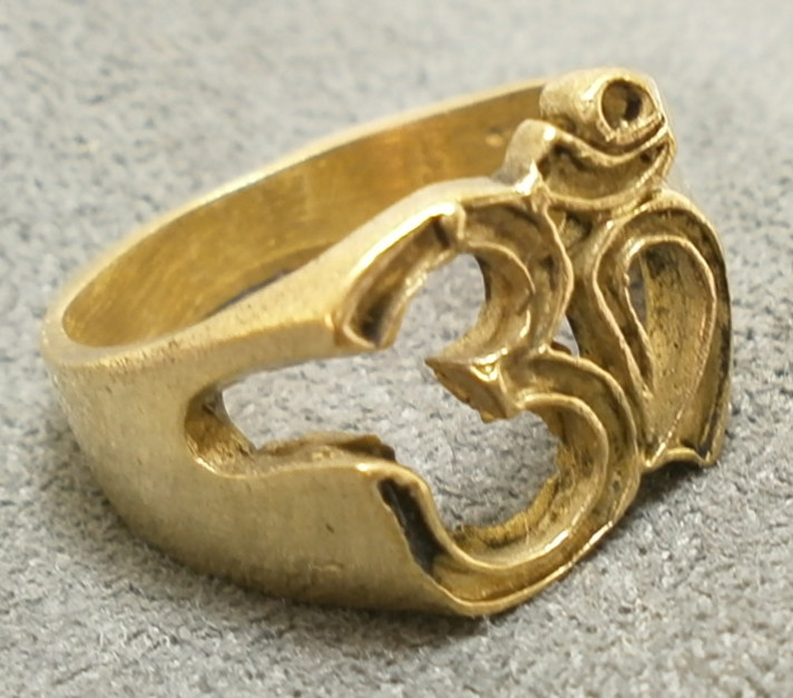 Om Aum Ohm Brass Men Ring Hindu Deity God Sign Amulet Blessed - Etsy Canada