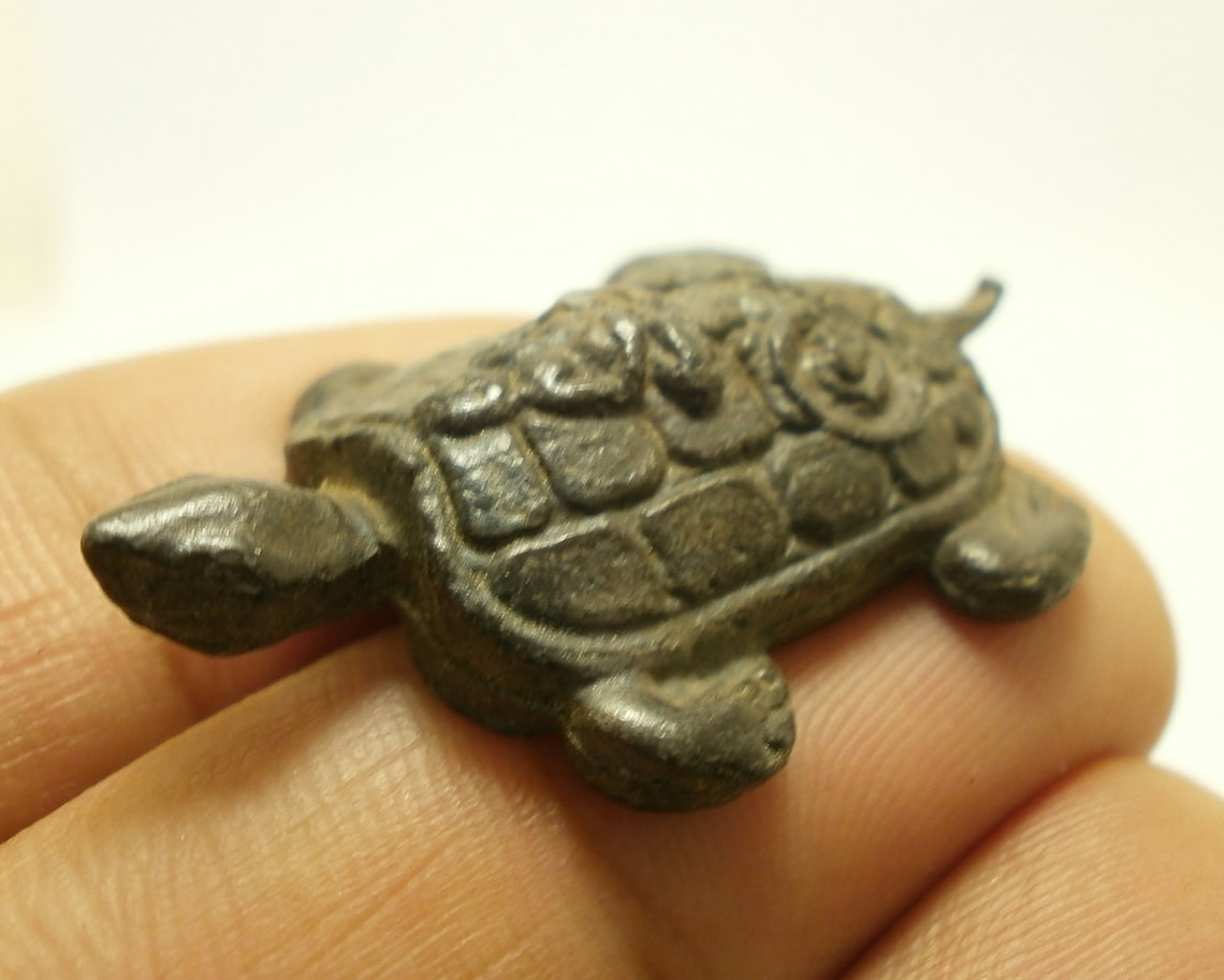 Magic Turtle LP Liew Thai Mini Metal Lew Amulet Miracle Yant - Etsy