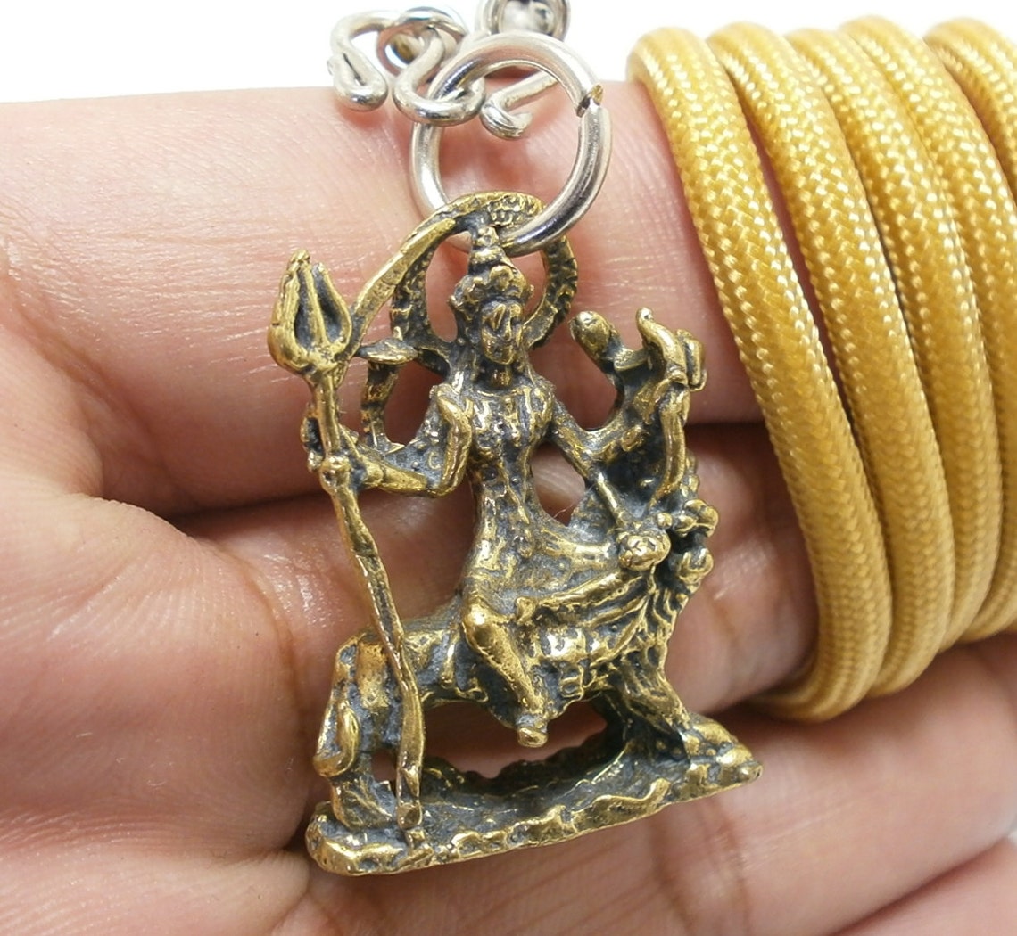 Maa Durga Uma Devi Kali Parvati Hindu Goddess Amulet Brass - Etsy
