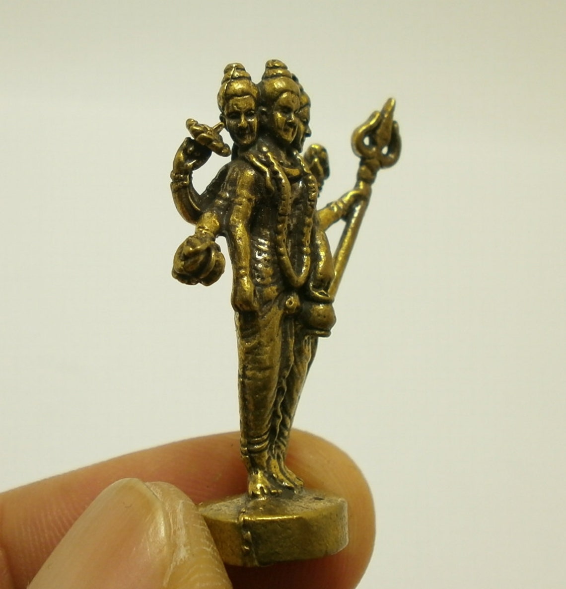 Hindu Mini Gods Amulet Phra Trimurti 3 Supreme Miniature Shiva | Etsy
