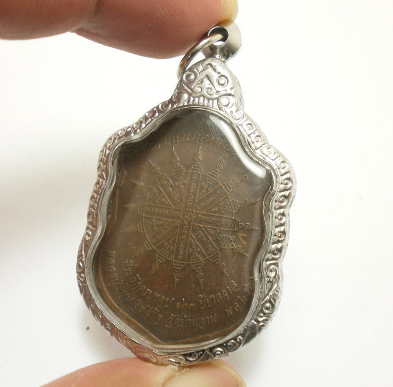Phra LP Moon Amulet: Thai Baanjarn Temple Blessed Pendant - Etsy
