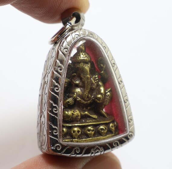 Lord Ganesha Brass Amulet Pendant: Hindu God of Succe… - Gem