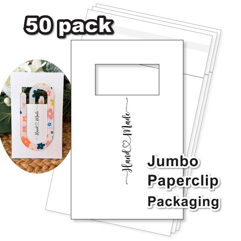Jumbo Paper Clip Display Cards: 50 Retail Packaging Sets - Etsy