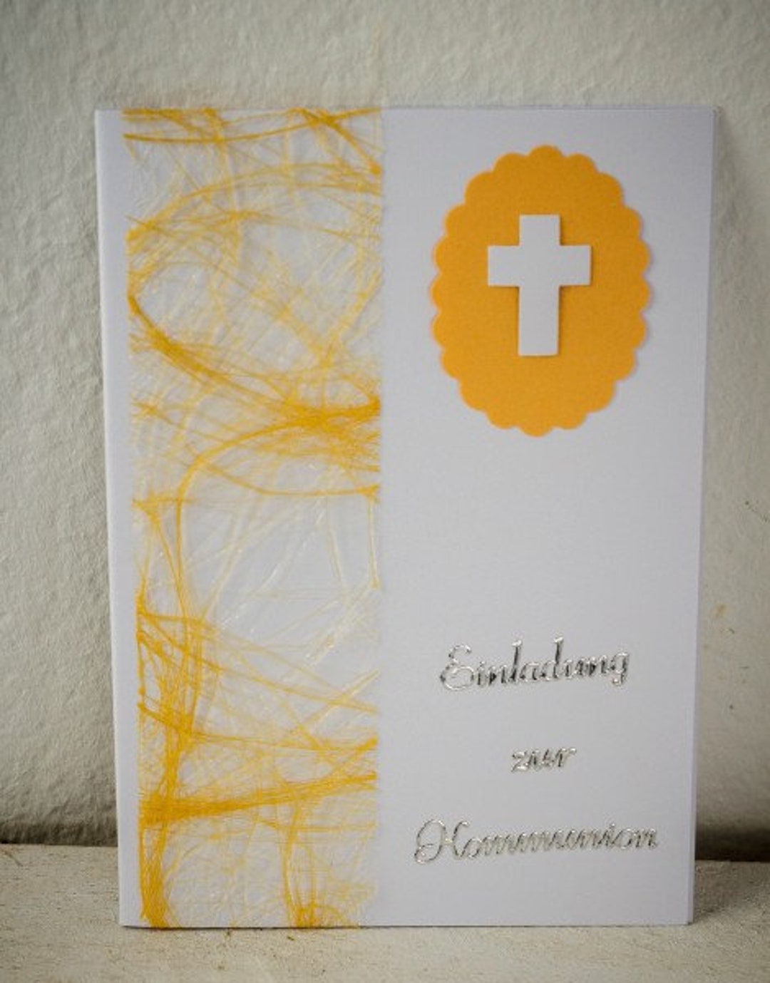 10 X Invitation Card Communion Invitations KK018 Apricot Orange - Etsy