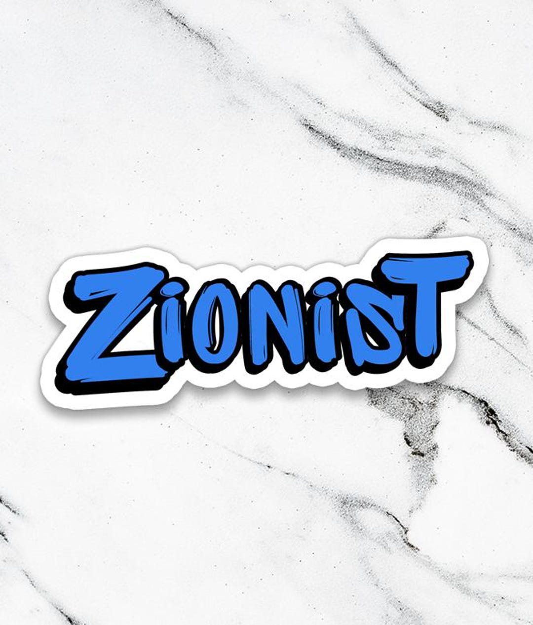 Zionist Graffiti Sticker | Bold Street Art Decal | Jewish Pride Symbol ...