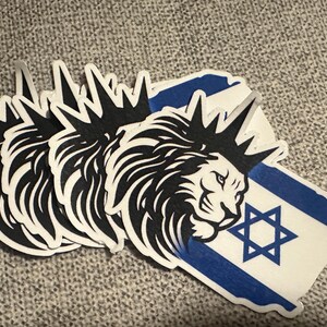 Lion of Judah Sticker | Judea Israel Decal Sticker L Protective Jewish ...