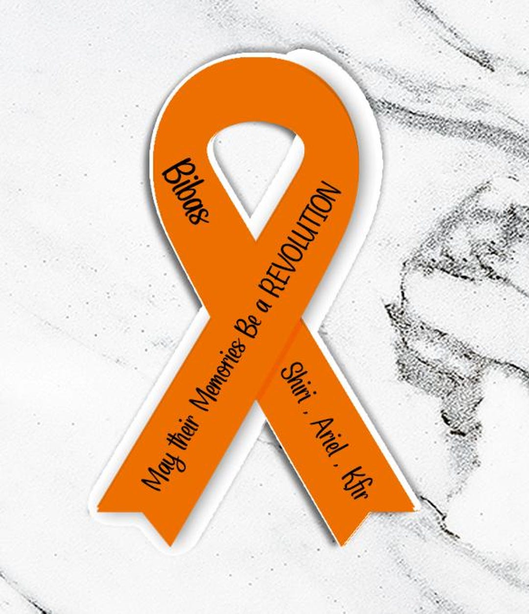 Bibas Memories - Bring Them Home: Orange Ribbon Bibas Support Vinyl ...