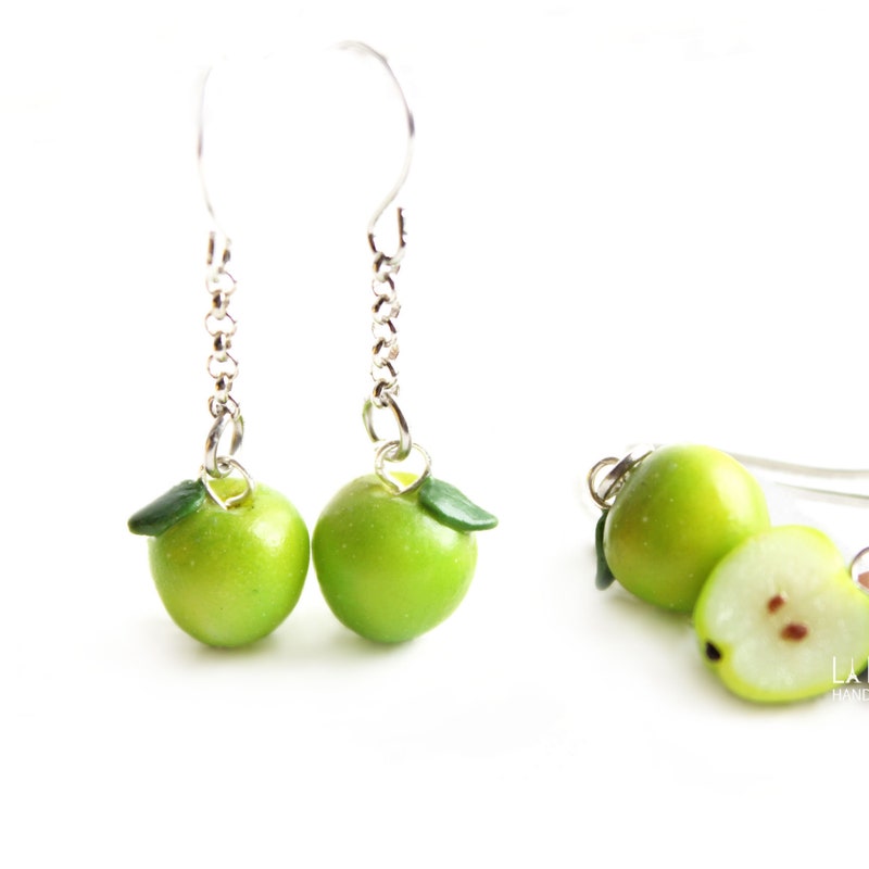 Gold Apple Earrings - Etsy