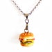Retro Food Bff Necklace Burger Hamburger Charm Cheese Burger Pendant ...