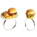 Burger Ring Statement Stackable Rings Summer Fries Fast Food | Etsy