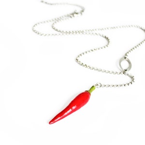 Red Chilli Pepper, Lariat Y Necklace, Pendant Drop Pop Simple Necklaces ...