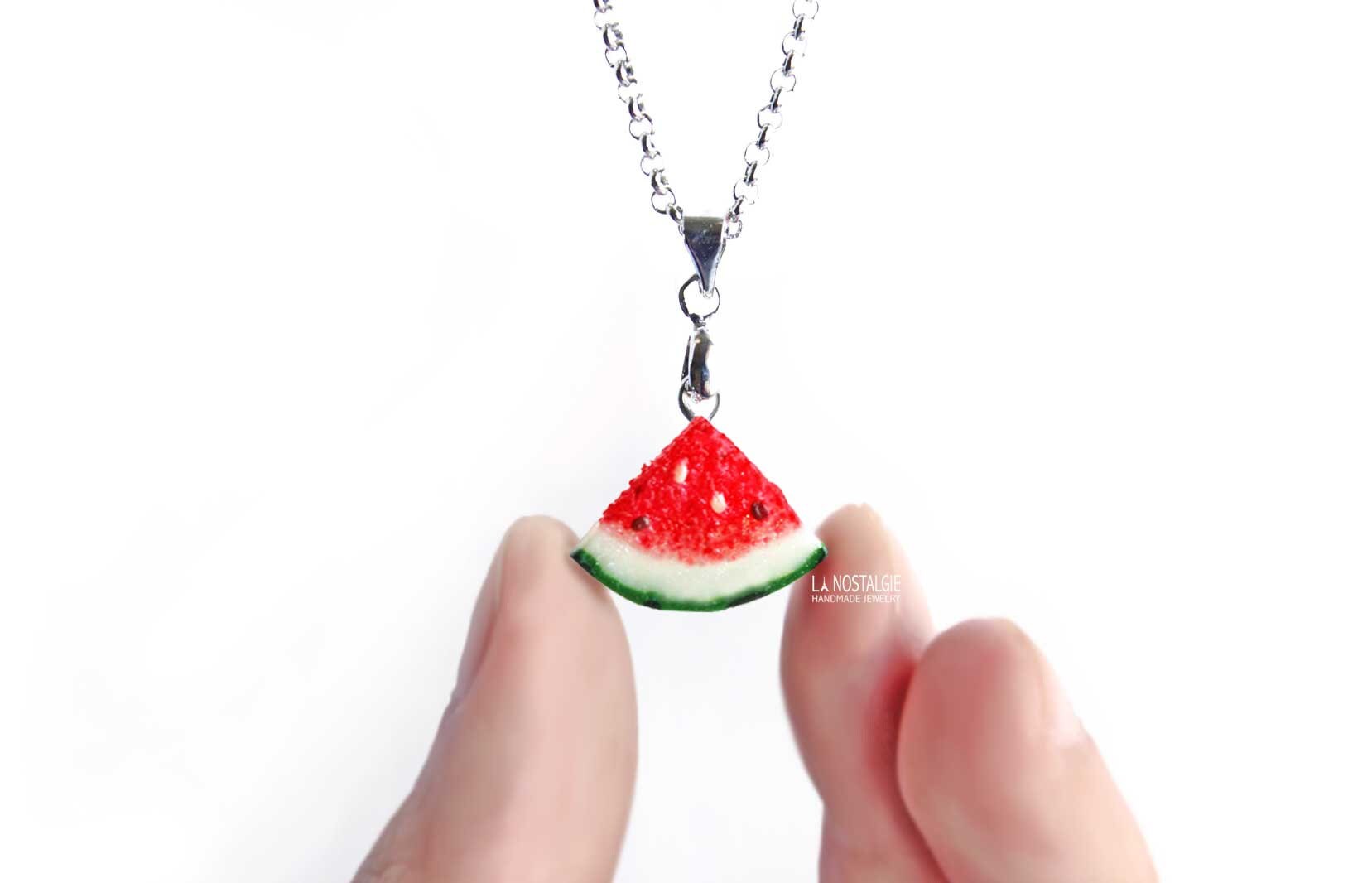 Watermelon Ring Fruit Jewelry Summer Beach Tropical Red Silver | Etsy