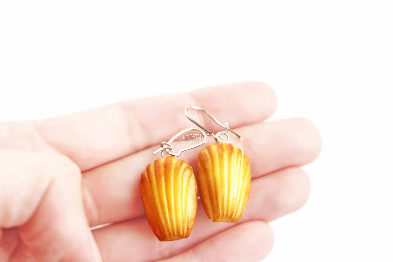 Mini Food Jewelry Dainty Earrings Studs Madeleine Stainless Steel ...