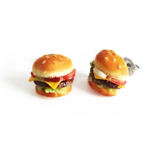 Burger Ring Statement Stackable Rings Summer Fries Fast Food - Etsy