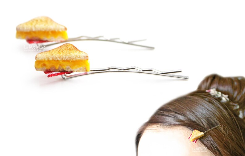 Cute Women Accessory Hair Silver Pins Clips Triangle Grilled | Etsy