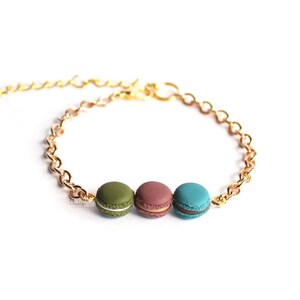 Macaron Bracelet,gold Bar Bracelet,macaroon Bracelet,gold Charm Bracelets,candy Jewelry,dainty ...