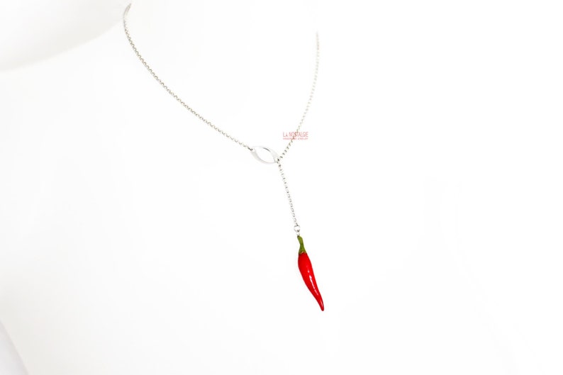 Red Chilli Pepper, Lariat Y Necklace, Pendant Drop Pop Simple Necklaces ...