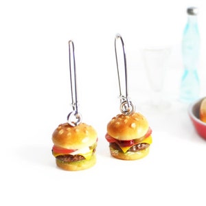 Retro Food Bff Necklace Burger Hamburger Charm Cheese Burger Pendant ...