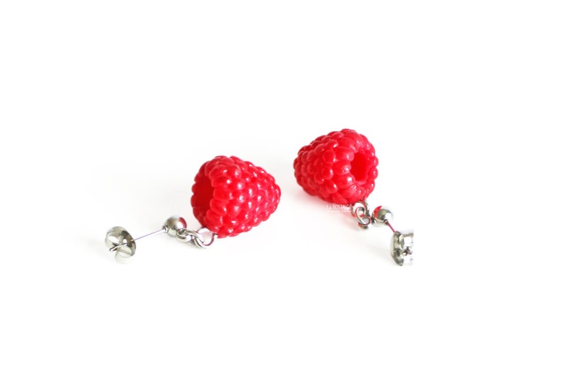 Love Raspberry Necklace Fruit Charm Summer Jewelry Pink Berry - Etsy