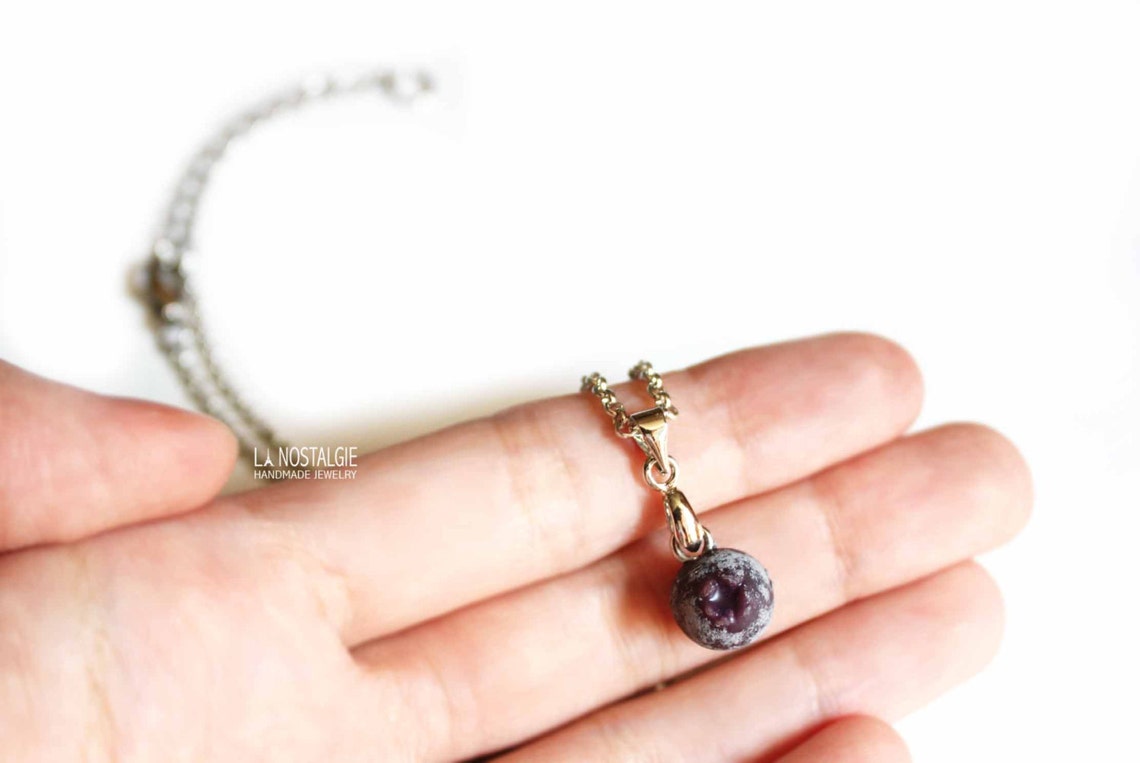 Blueberry Necklaceblueberry Jewelryberry Necklaceadjustable - Etsy