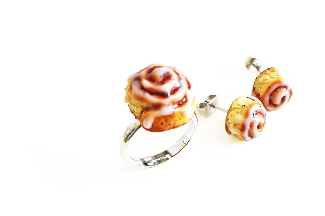 1PC Cinnamon Roll Silver Rings Spring Jewelry Easter Fun Birthday Gifts ...