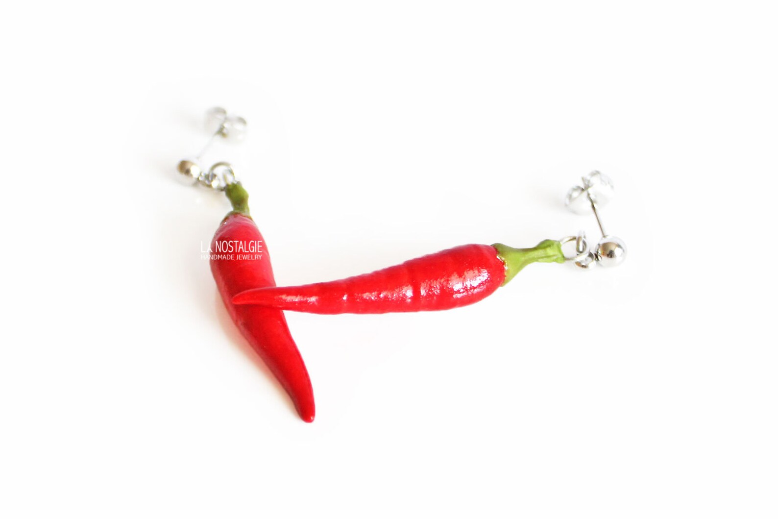 Chilli Pepper Funky Earrings Pop Art Red Dangly Drop Stud | Etsy