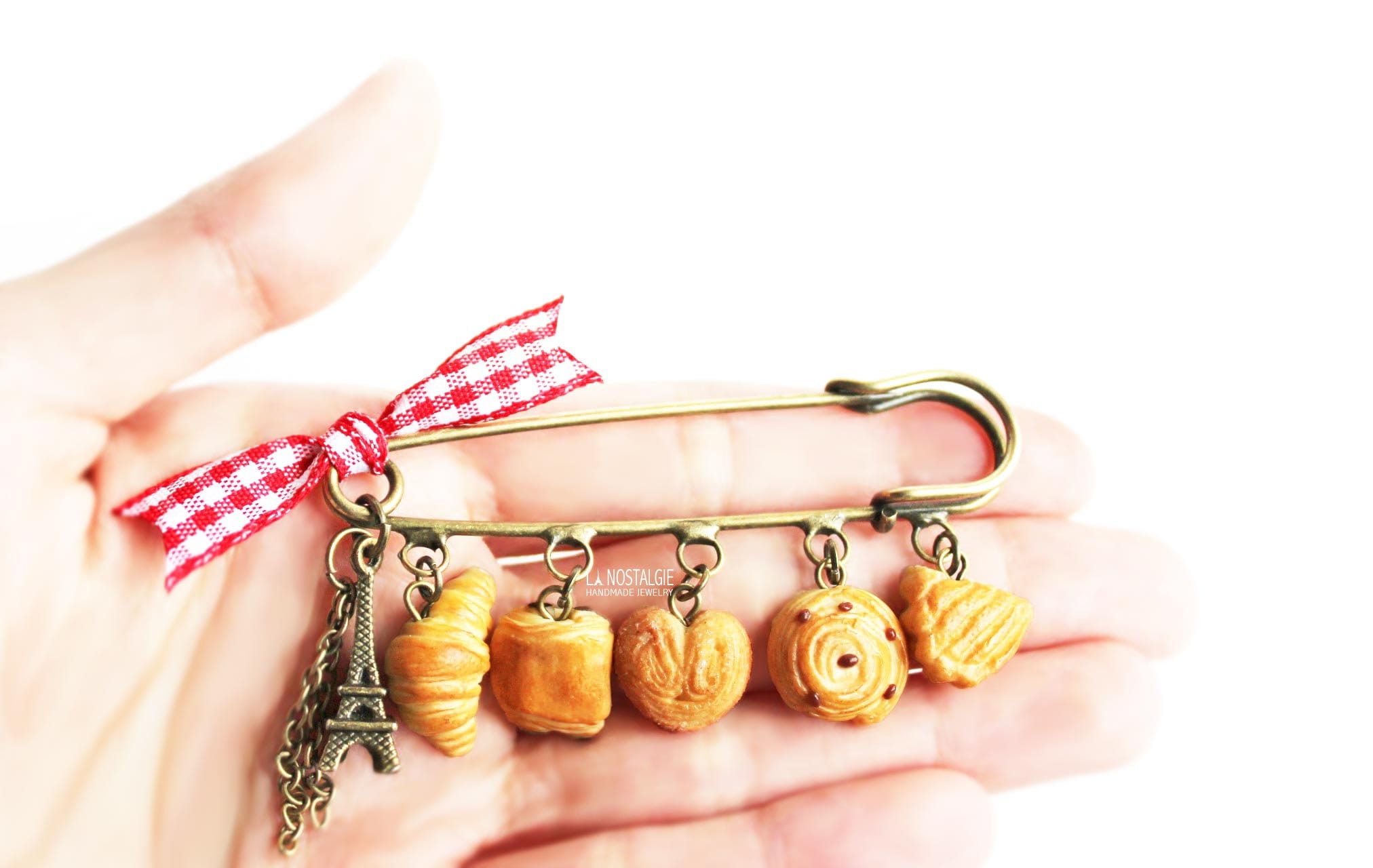 Cute Brooch Safety Pin Paris Jewelry Sweater Bag Purse Charm Handmade ...