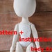 Cloth Doll Patterns PDF Tutorial and Pattern Doll Body Pattern for ...
