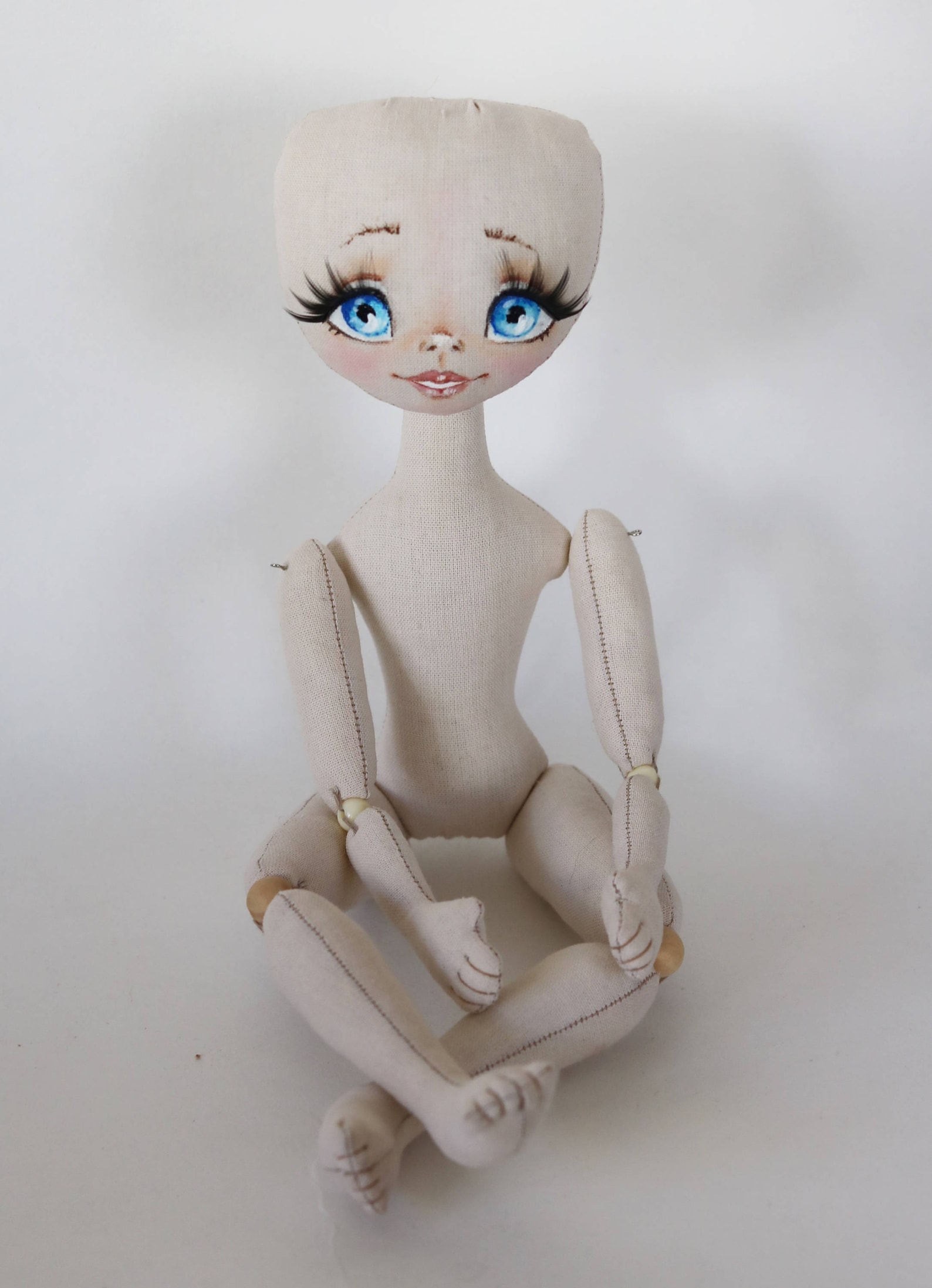 Doll Body 33 Cm /13 in Painted Face Handmade Doll Blank - Etsy