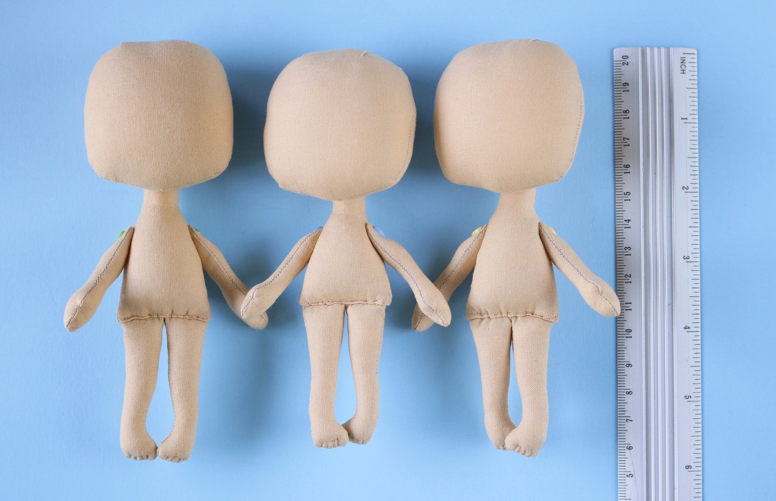 Set of Three Blank Dolls Textile Doll Body Blank Doll Body - Etsy
